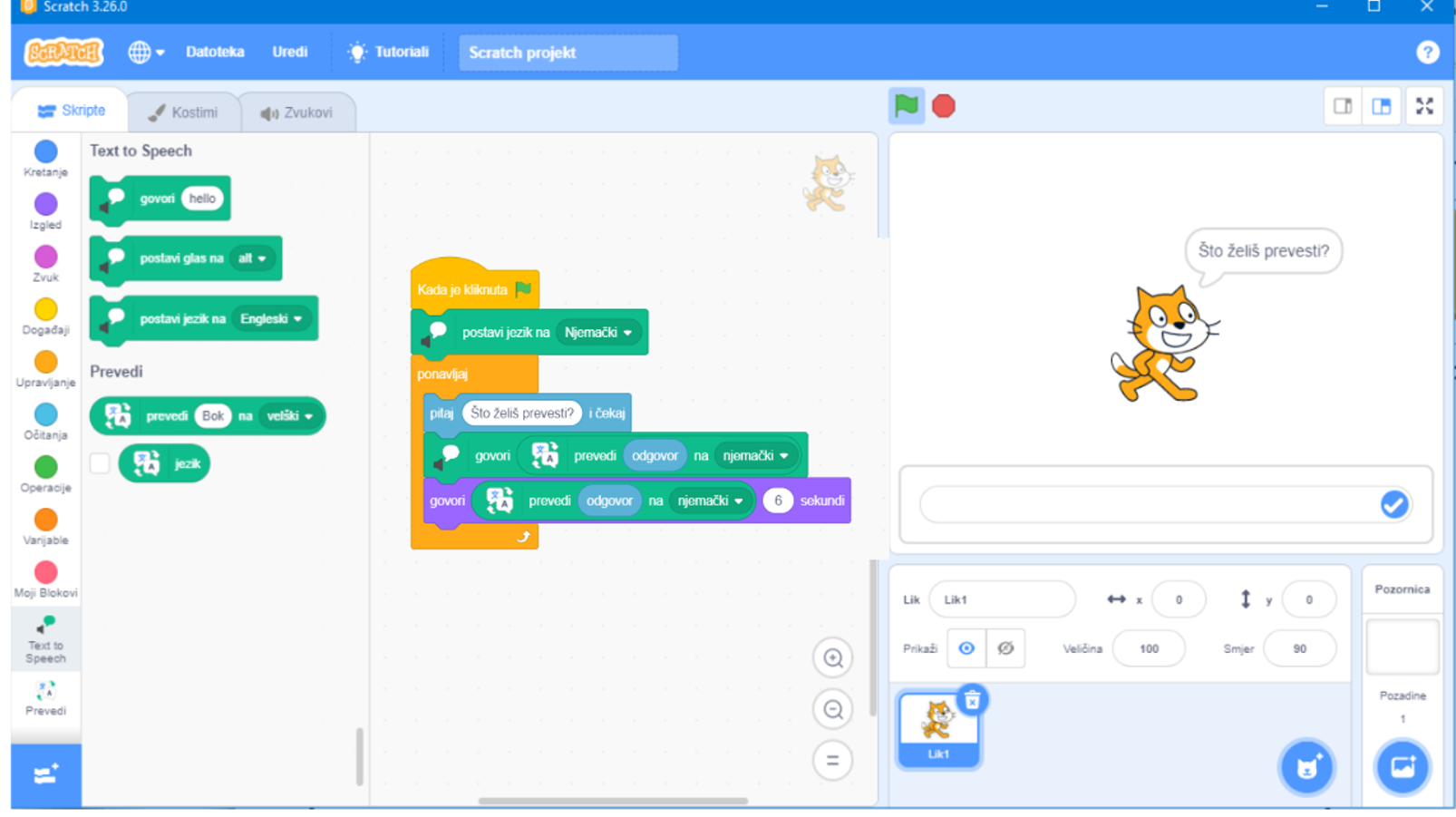 Meet and Code 2021. – Ai i scratch: chatbot, prevedi mi – Udruga ...